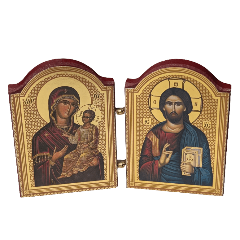 Diptih Presveta Bogorodica - Isus Hristos (7x10.5) – svetazvezda